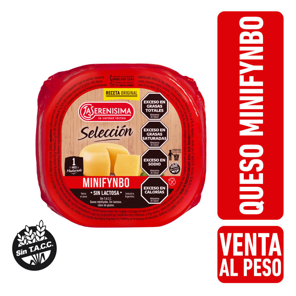 Queso Mini Fynbo Sin Lactosa La Serenísima x Kg