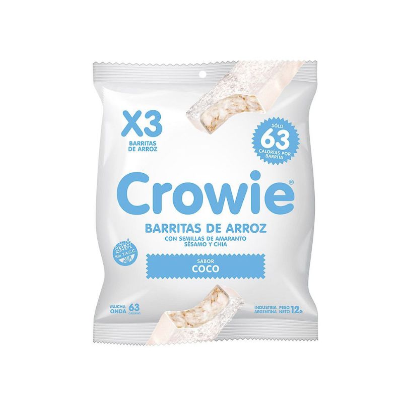 Barritas de Arroz Crowie Coco x 3