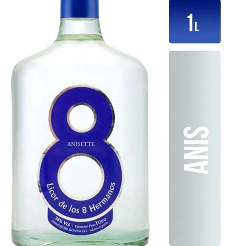 Anís Dulce 8 Hermanos Azul 1lt