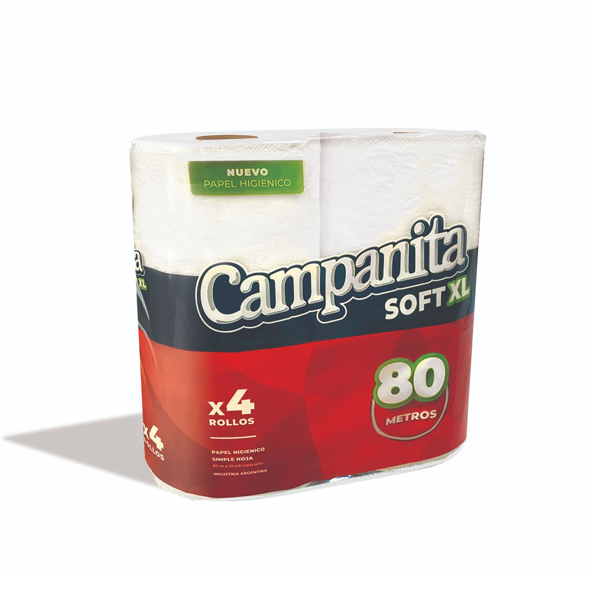 Papel Higiénico Hoja Simple Soft XL 4x80Mts