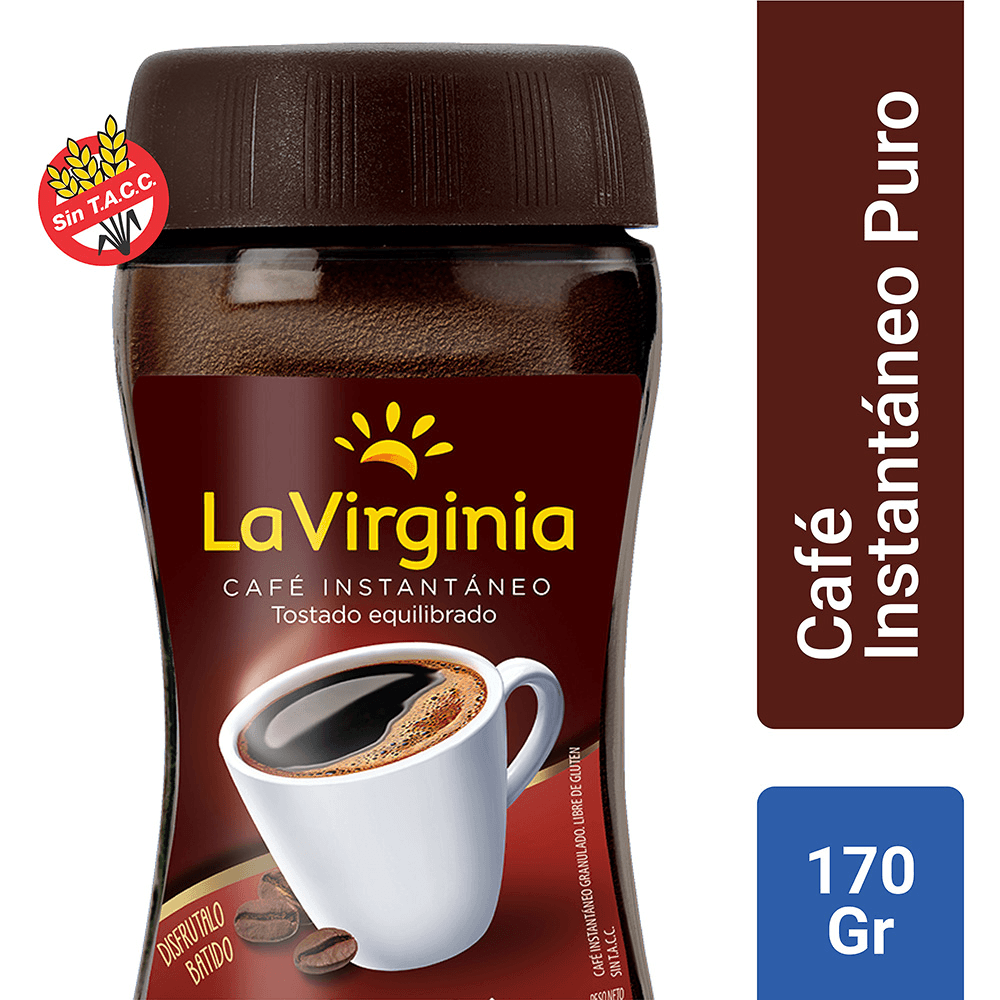Café Instantáneo sin Azúcar La Virginia 170gr