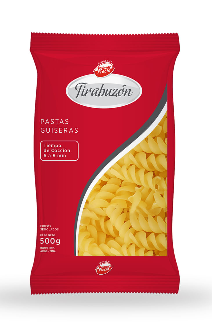 Fideos Tirabuzon Azul Primer Precio 500gr